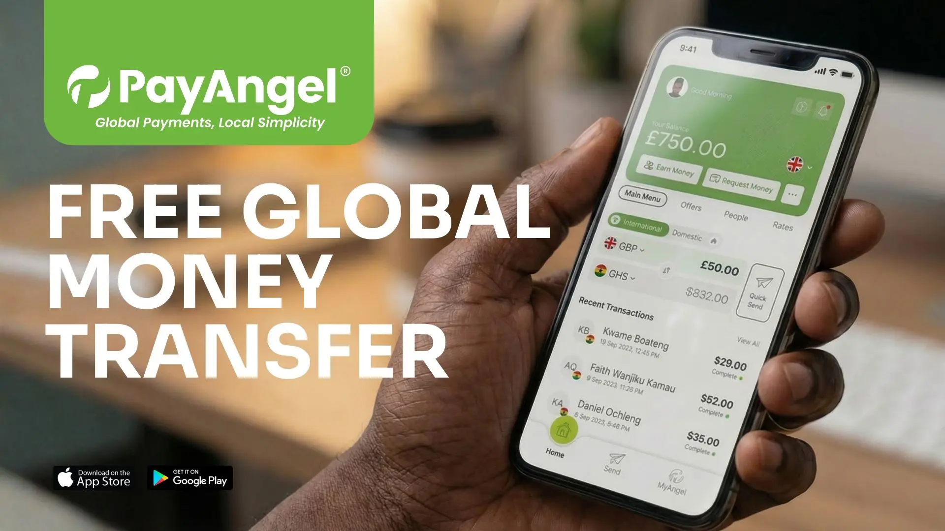 Send Money Instantly with Zero Fees | PayAngel